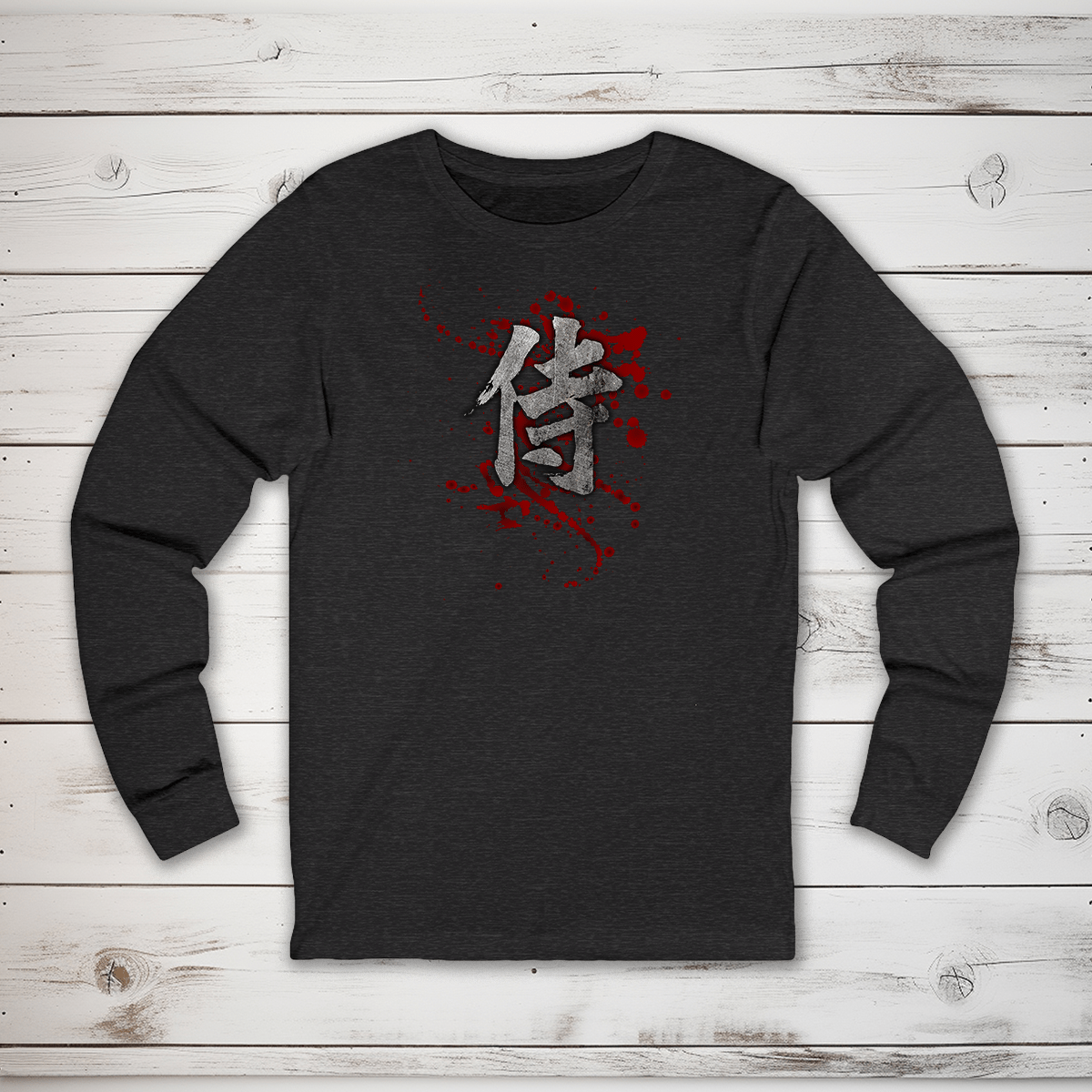 Samurai Blood Kanji Long Sleeve T-Shirt – Kanji Soul